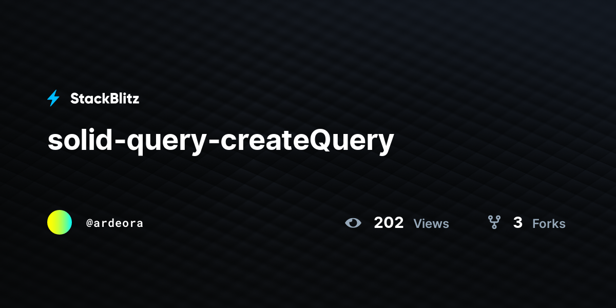 solid-query-createQuery - StackBlitz