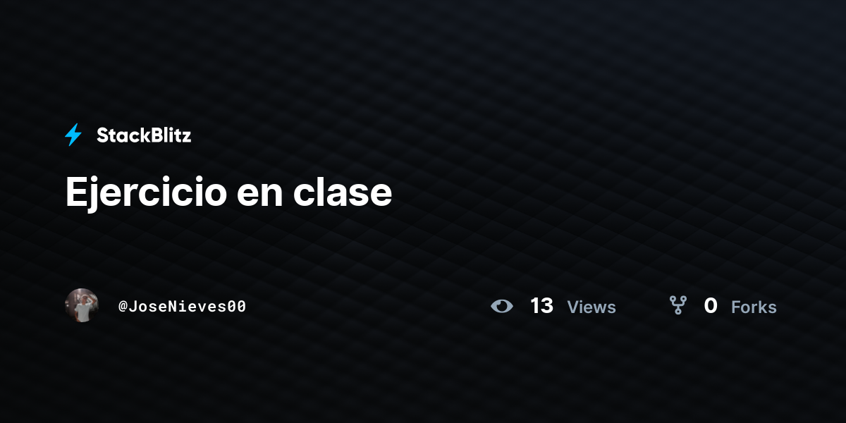 Ejercicio en clase - StackBlitz