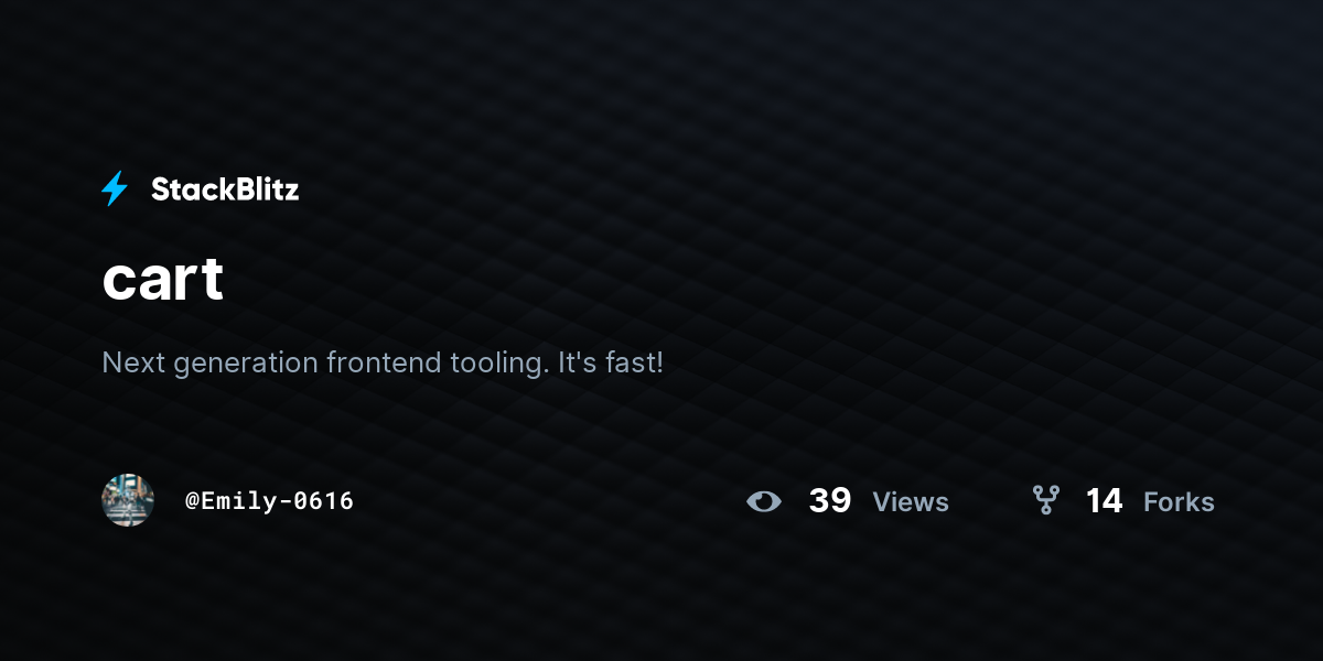 cart - StackBlitz