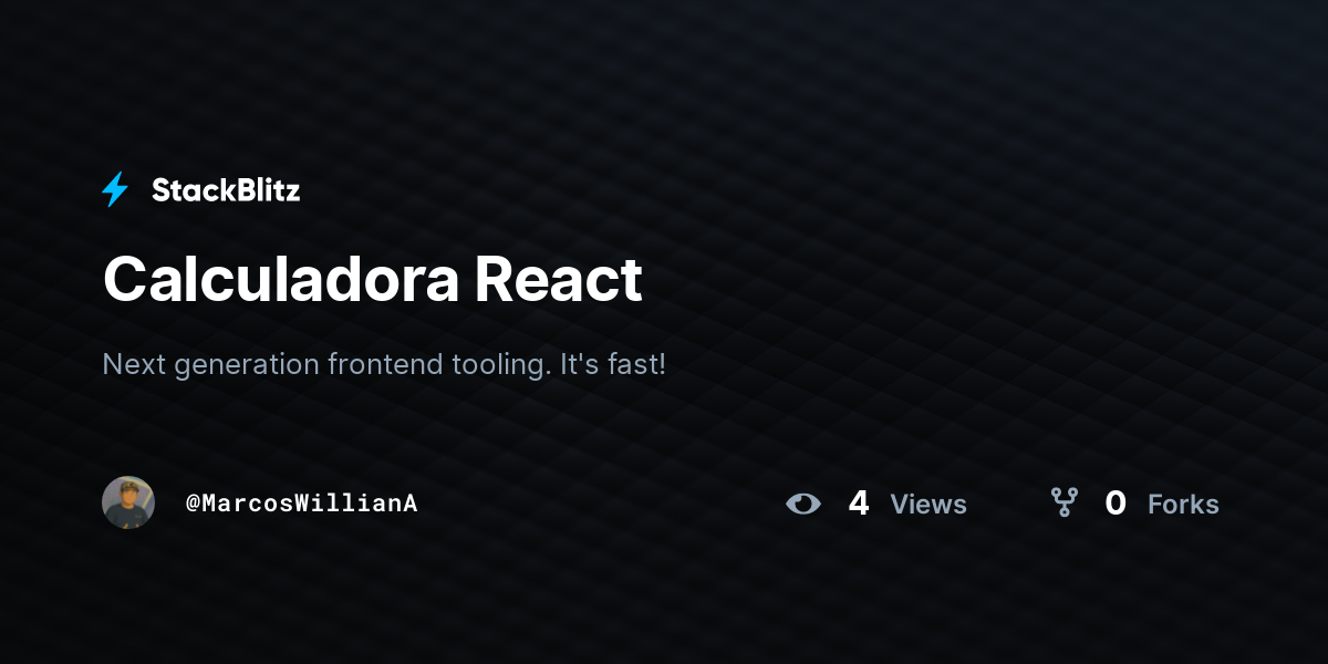 Calculadora React - StackBlitz