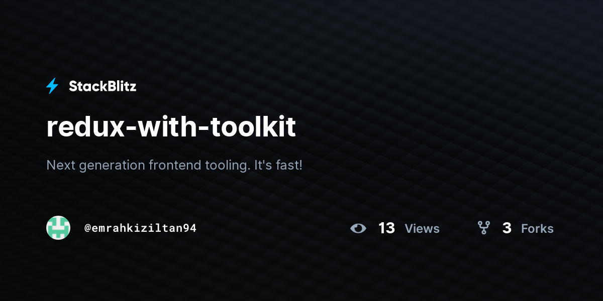 redux-with-toolkit - StackBlitz