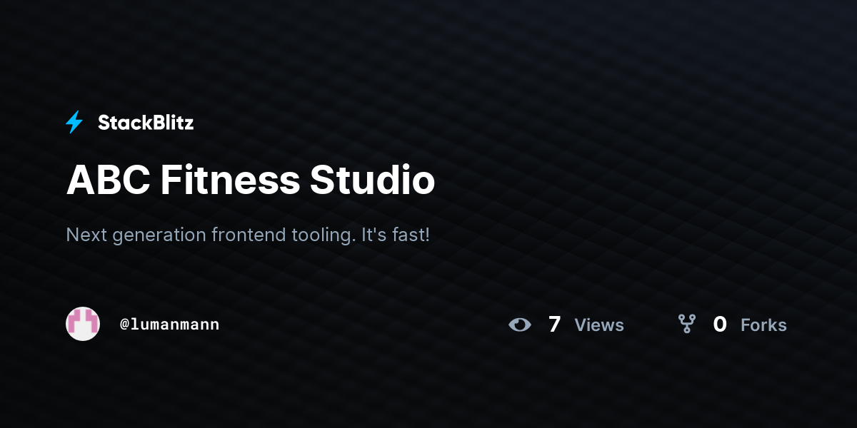 ABC Fitness Studio - StackBlitz