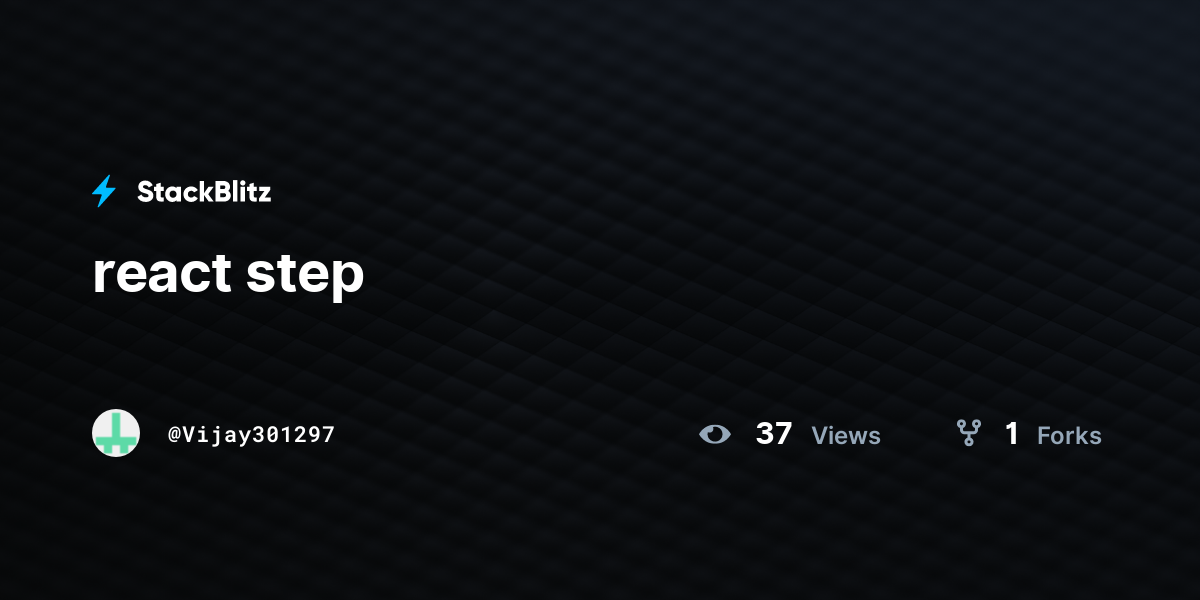 react step - StackBlitz