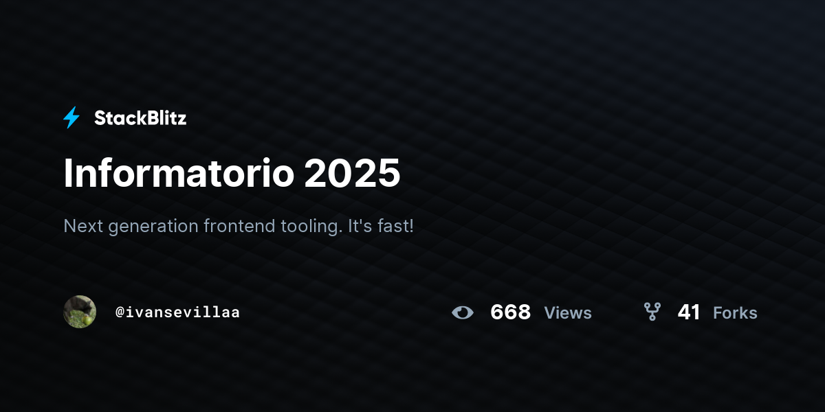 Informatorio 2025 - StackBlitz