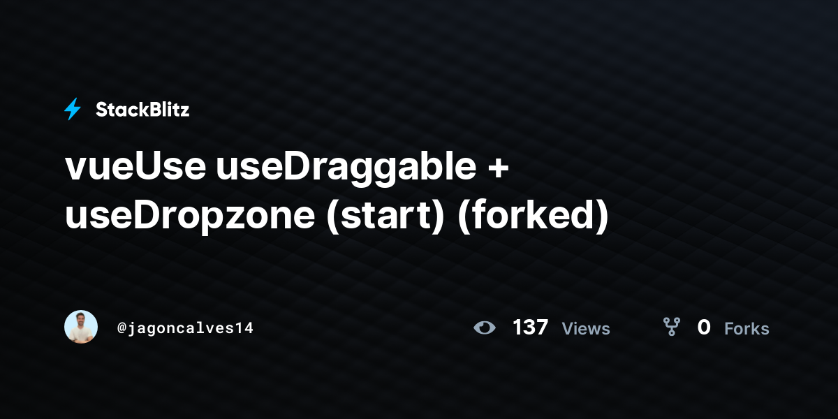 vueUse useDraggable + useDropzone (start) (forked) - StackBlitz