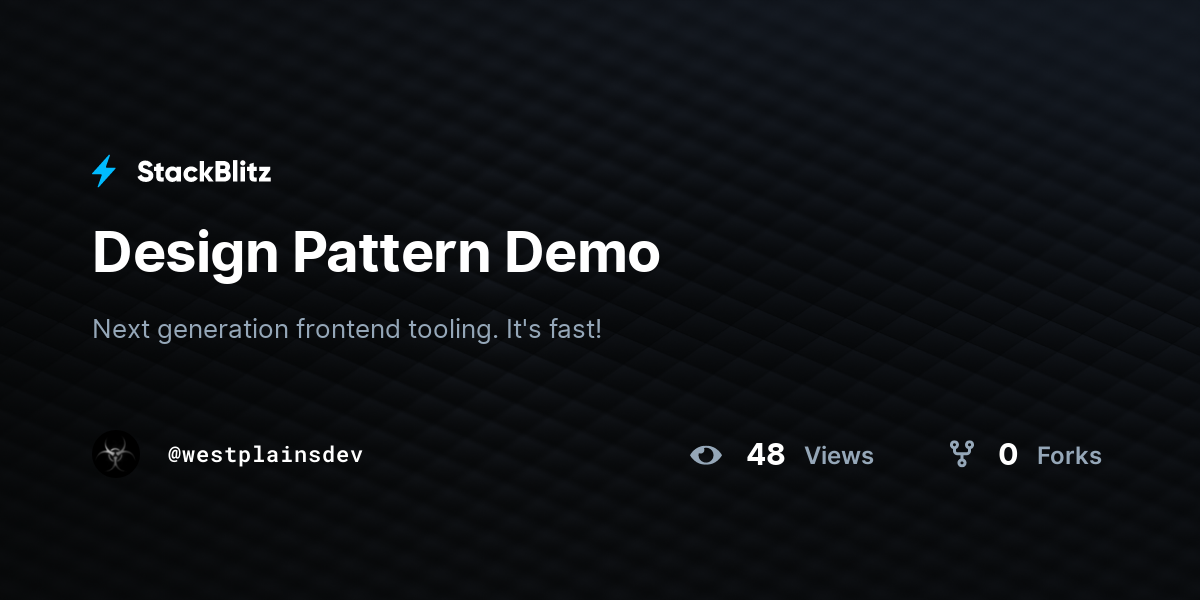 Design Pattern Demo - StackBlitz