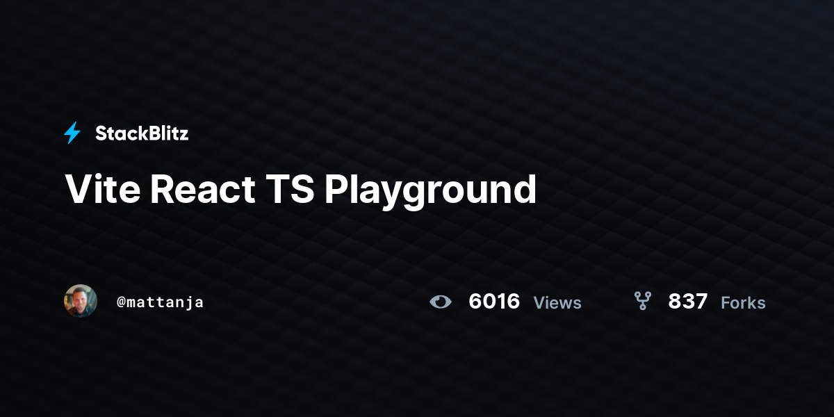 Vite React TS Playground - StackBlitz