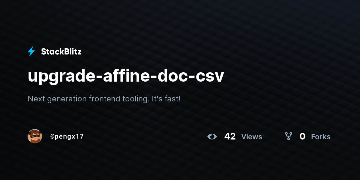 upgrade-affine-doc-csv - StackBlitz