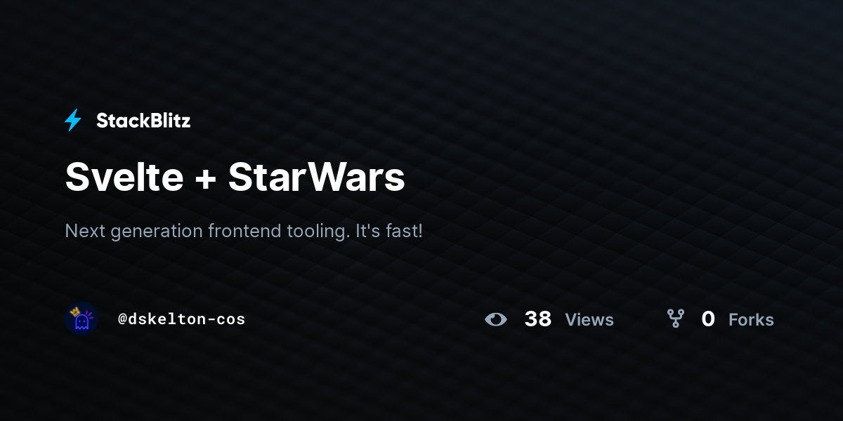 Svelte + StarWars - StackBlitz