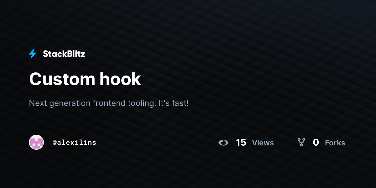 Custom hook - StackBlitz