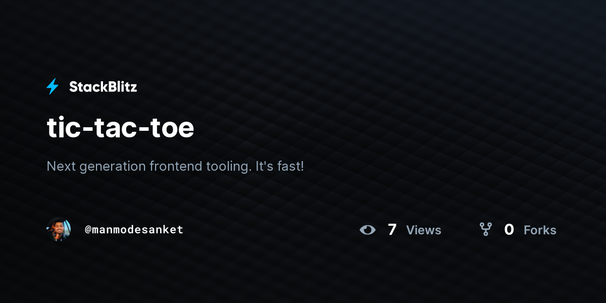 tic-tac-toe - StackBlitz