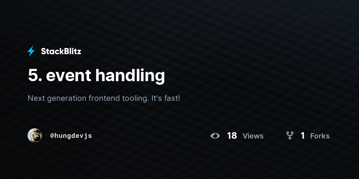 5. event handling - StackBlitz