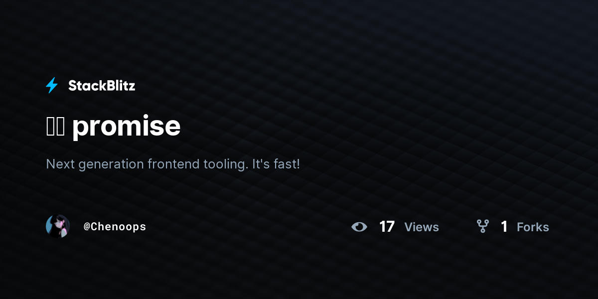 手写 promise - StackBlitz