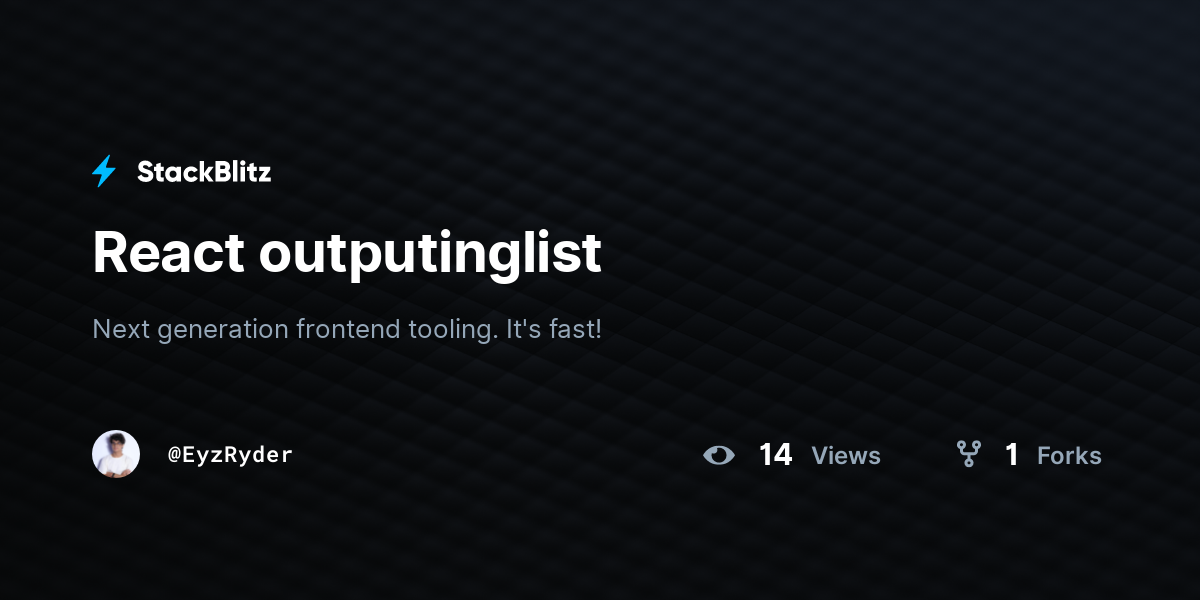 React outputinglist - StackBlitz