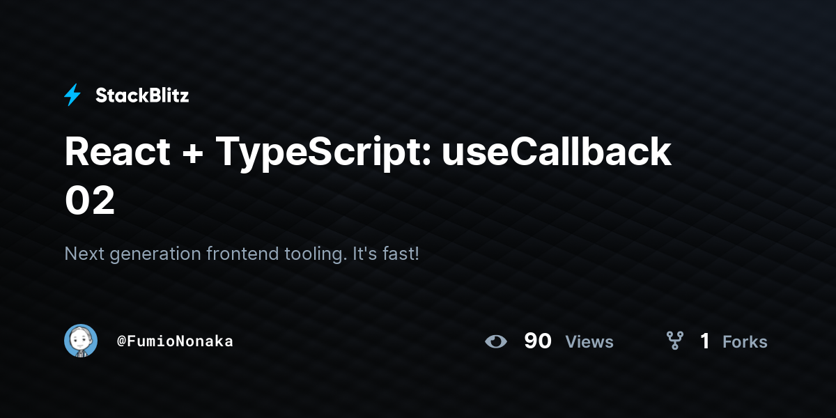 React + TypeScript: useCallback 02 - StackBlitz