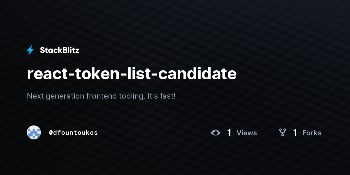 react-token-list-candidate - StackBlitz