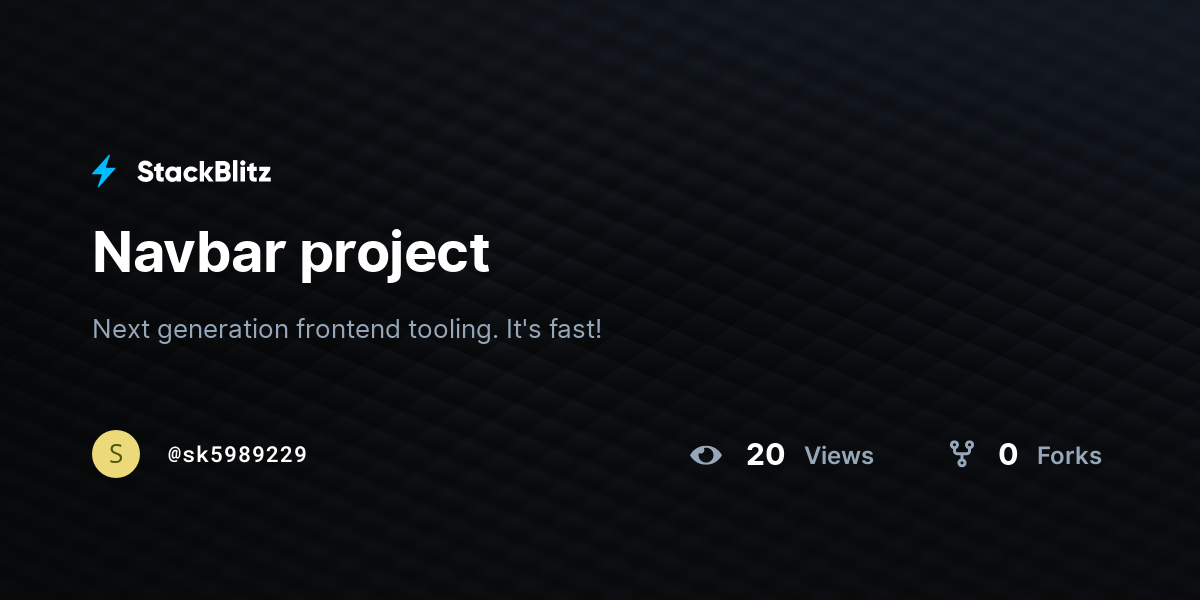 Navbar project - StackBlitz