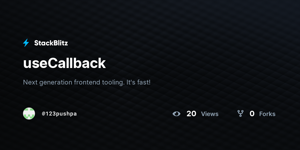useCallback - StackBlitz