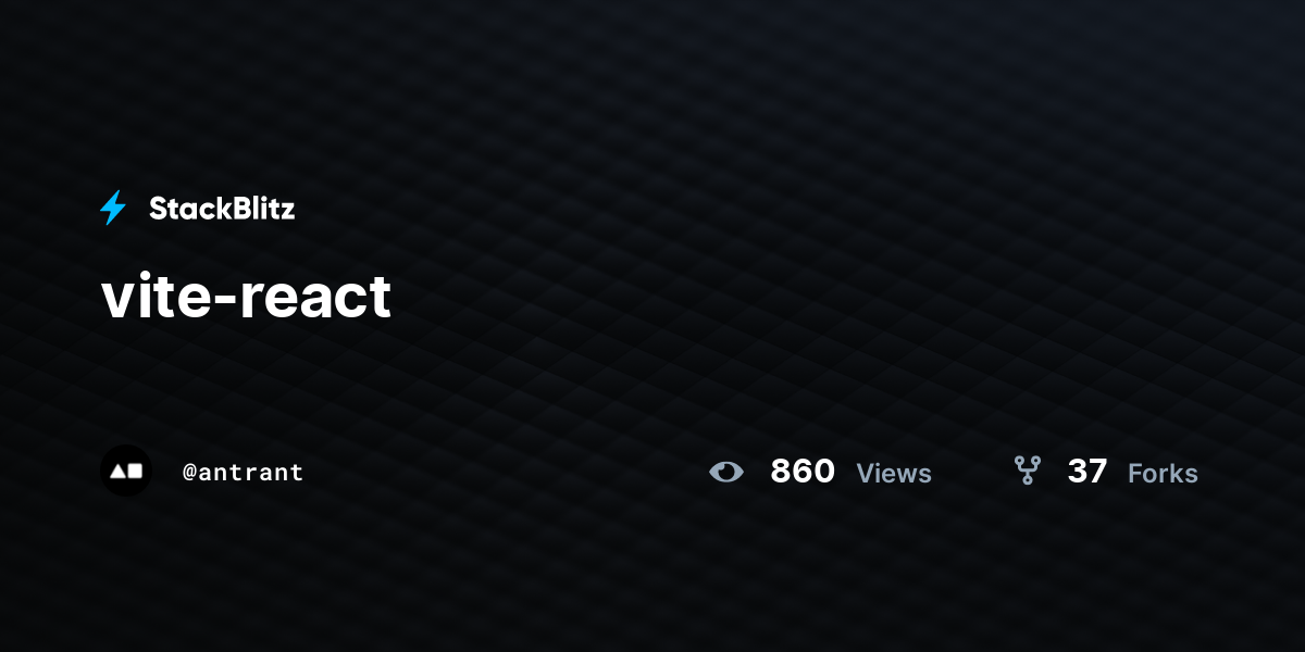 vite-react - StackBlitz