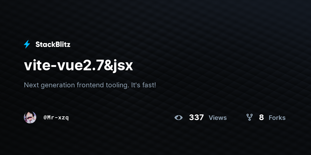 vite-vue2.7&jsx - StackBlitz