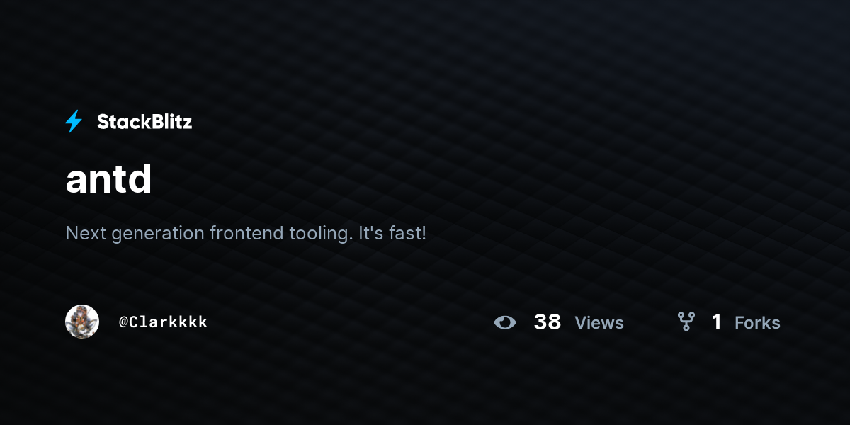 antd - StackBlitz