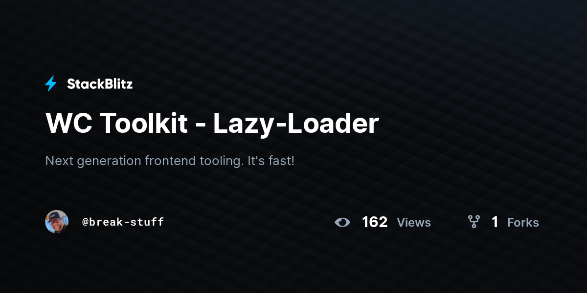 WC Toolkit - Lazy-Loader - StackBlitz