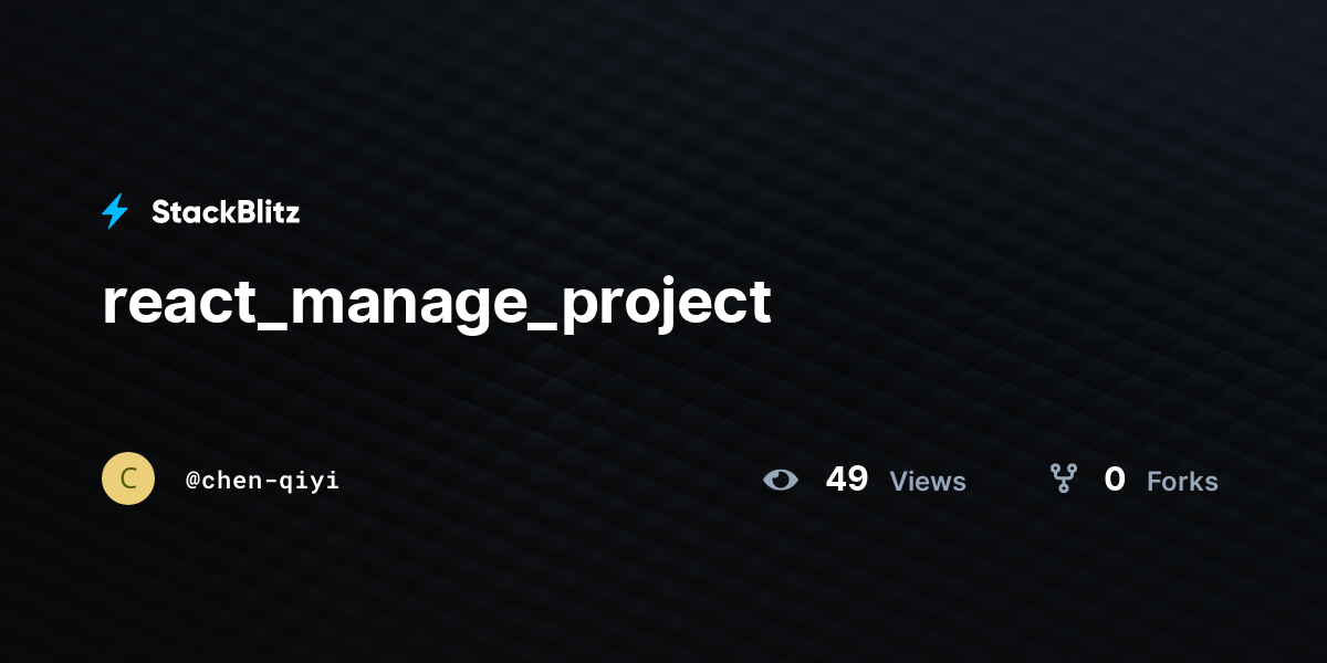 react_manage_project - StackBlitz