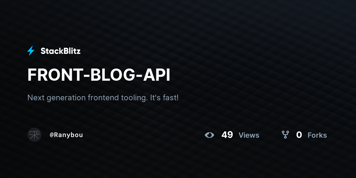 FRONT-BLOG-API - StackBlitz