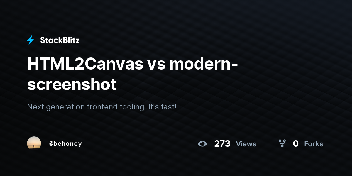 HTML2Canvas vs modern-screenshot - StackBlitz
