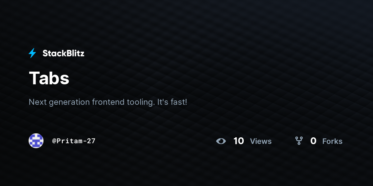 Tabs - StackBlitz
