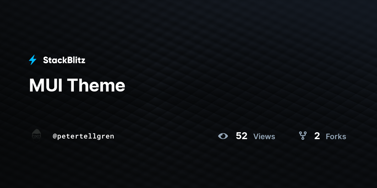 MUI Theme - StackBlitz
