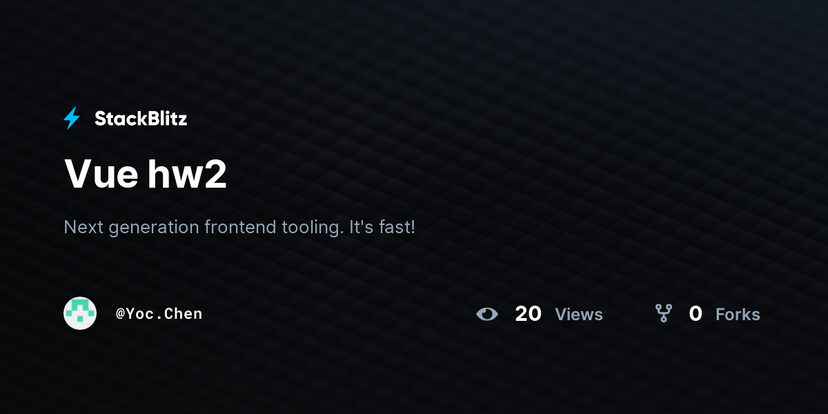 Vue hw2 - StackBlitz