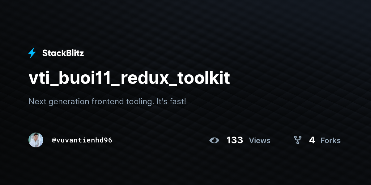 Vti Buoi11 Redux Toolkit Stackblitz