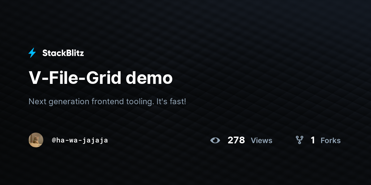 V-File-Grid demo - StackBlitz