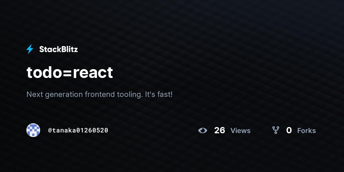 todo=react - StackBlitz