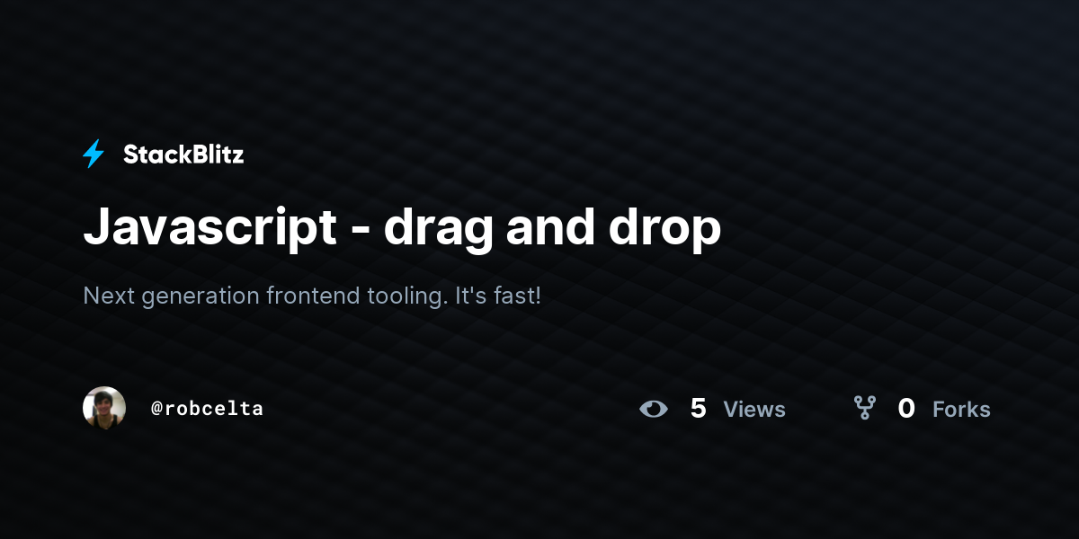 Javascript - drag and drop - StackBlitz