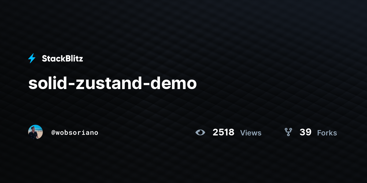 solid-zustand-demo - StackBlitz