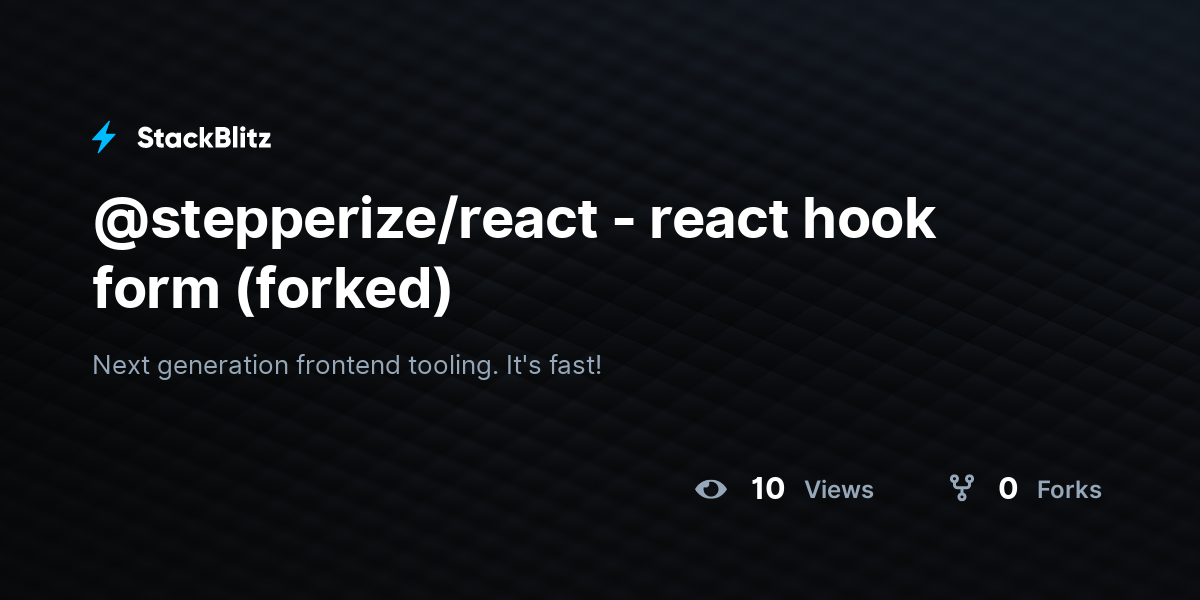 @stepperize/react - react hook form (forked) - StackBlitz