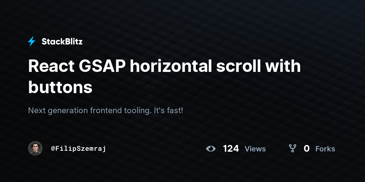 React GSAP horizontal scroll with buttons - StackBlitz