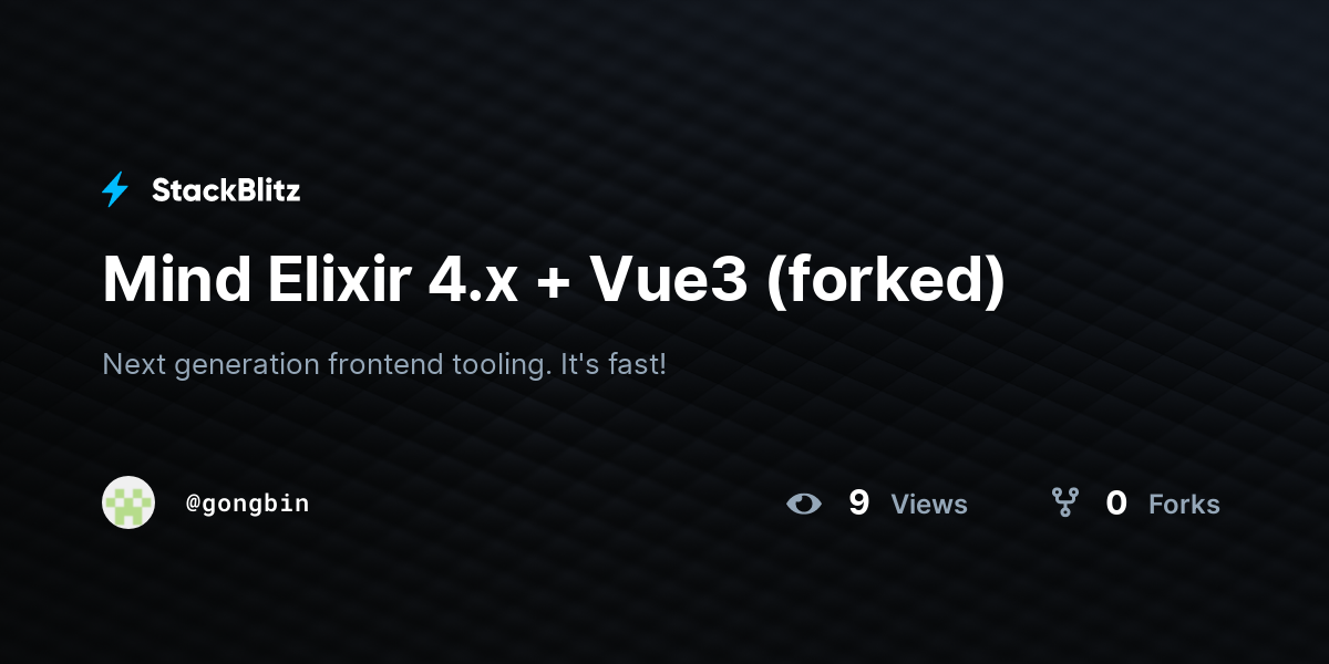 Mind Elixir 4.x + Vue3 (forked) - StackBlitz