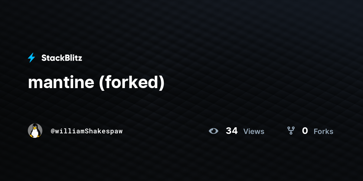 mantine (forked) - StackBlitz