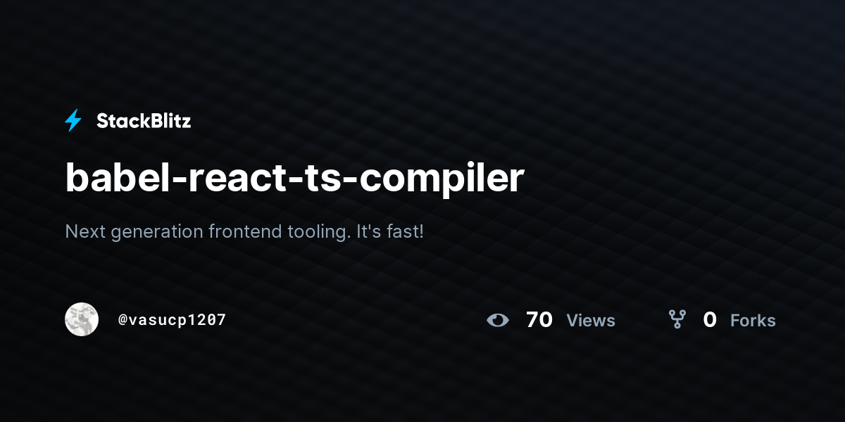 babel-react-ts-compiler - StackBlitz