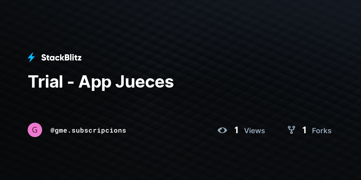 Trial - App Jueces - StackBlitz