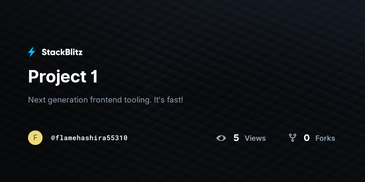 Project 1 - StackBlitz