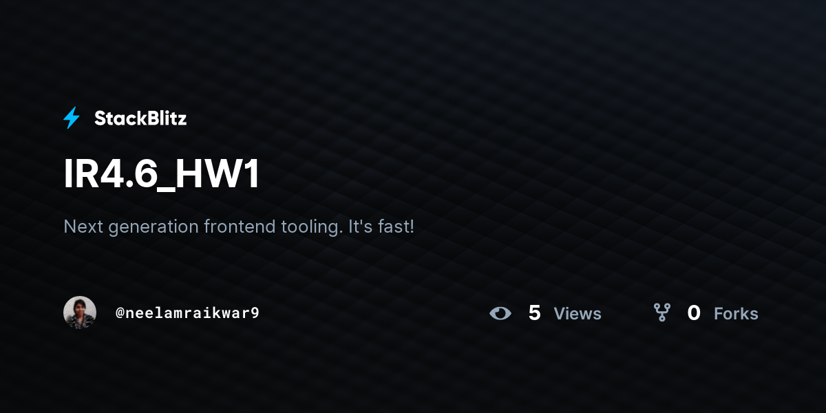 Ir4 6 Hw1 Stackblitz