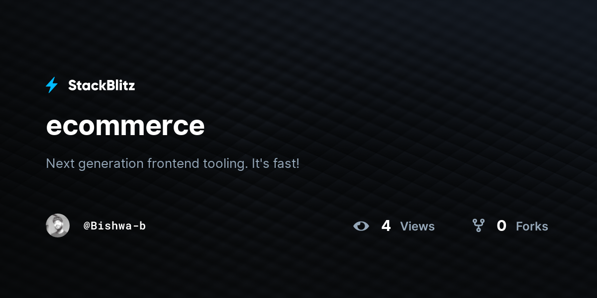 ecommerce - StackBlitz