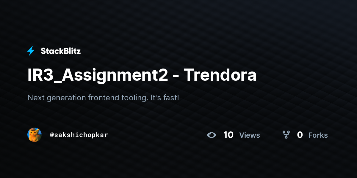 IR3_Assignment2 - Trendora - StackBlitz
