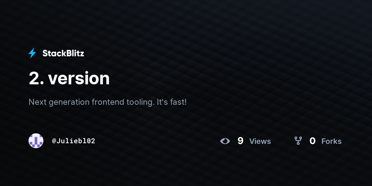 2 Version Stackblitz