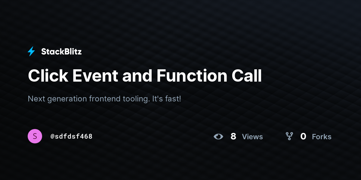 Click Event and Function Call - StackBlitz