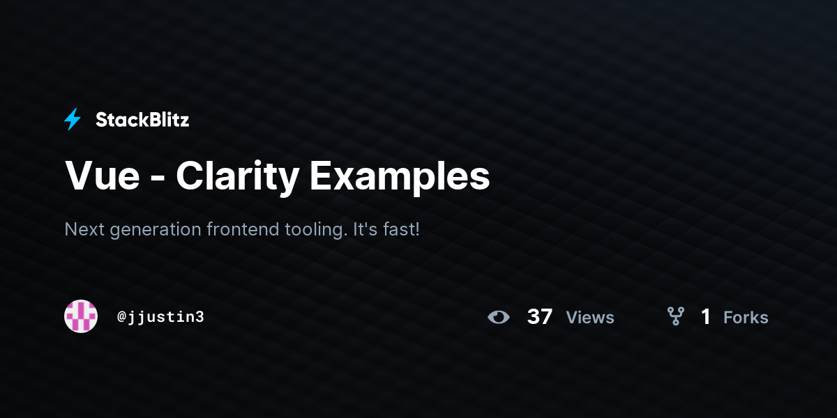 Vue - Clarity Examples - StackBlitz